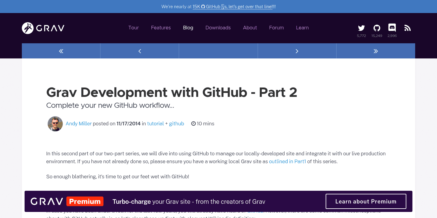 Grav Development with GitHub - Part 2 | Grav CMS