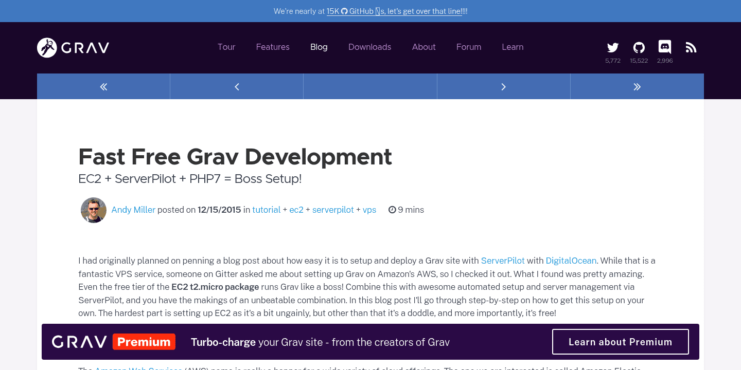 Fast Free Grav Development | Grav CMS