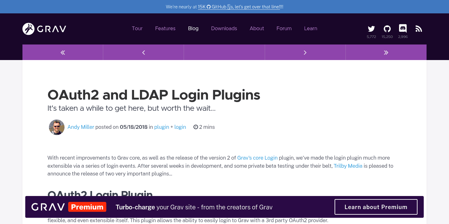 OAuth2 and LDAP Login Plugins | Grav CMS