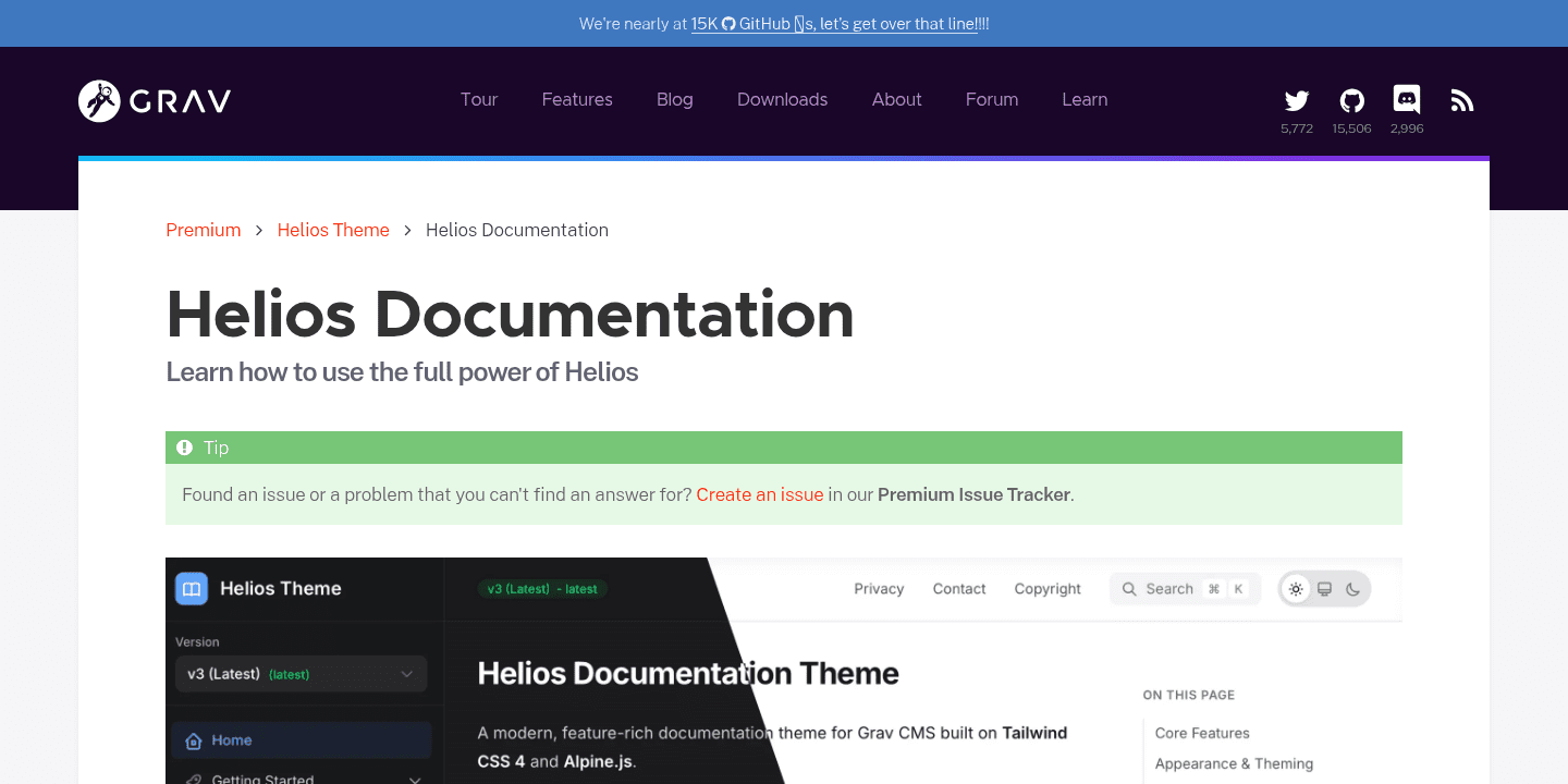 Helios Documentation | Grav CMS